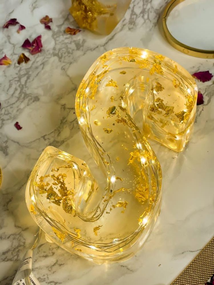 Resinio Large Light Up LED Resin Letter | Resinio